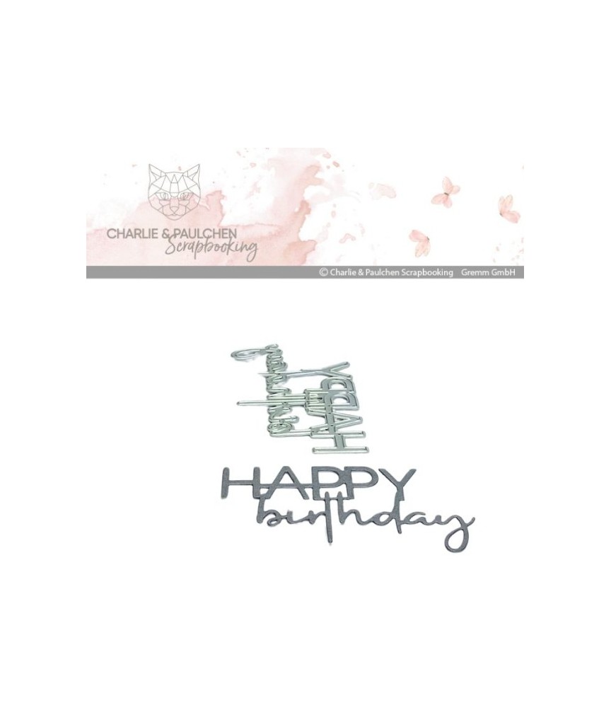 HAPPY Birthday cutting dies - Charlie & Paulchen